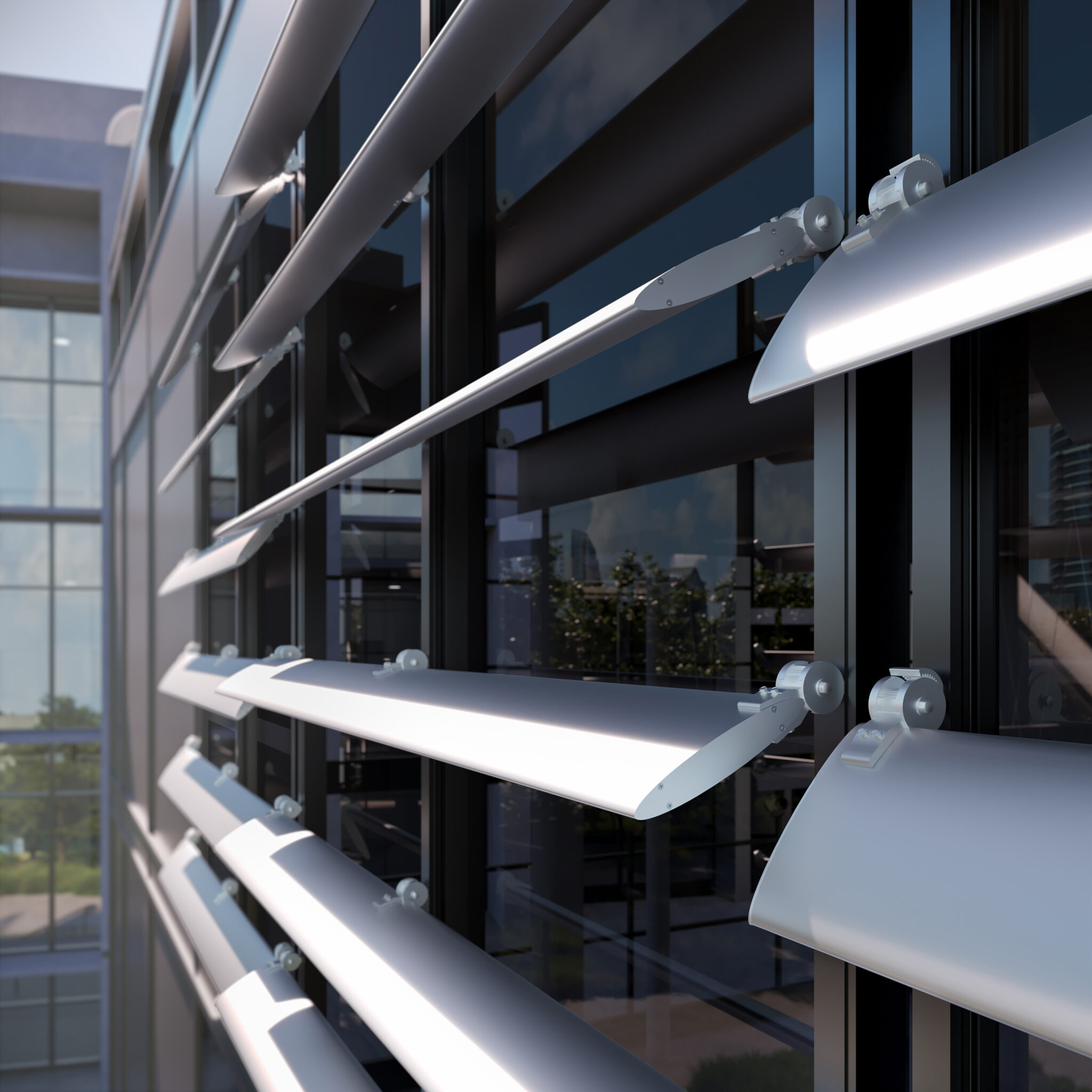 Sunshades have adjustable blades - Metal Architecture