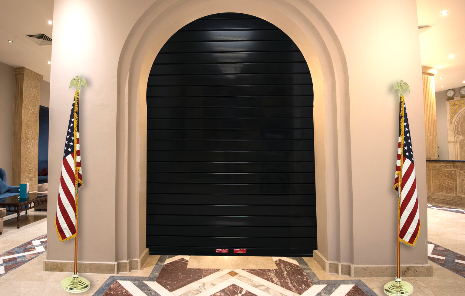 Rolling steel door features interlocking slats - Metal Architecture