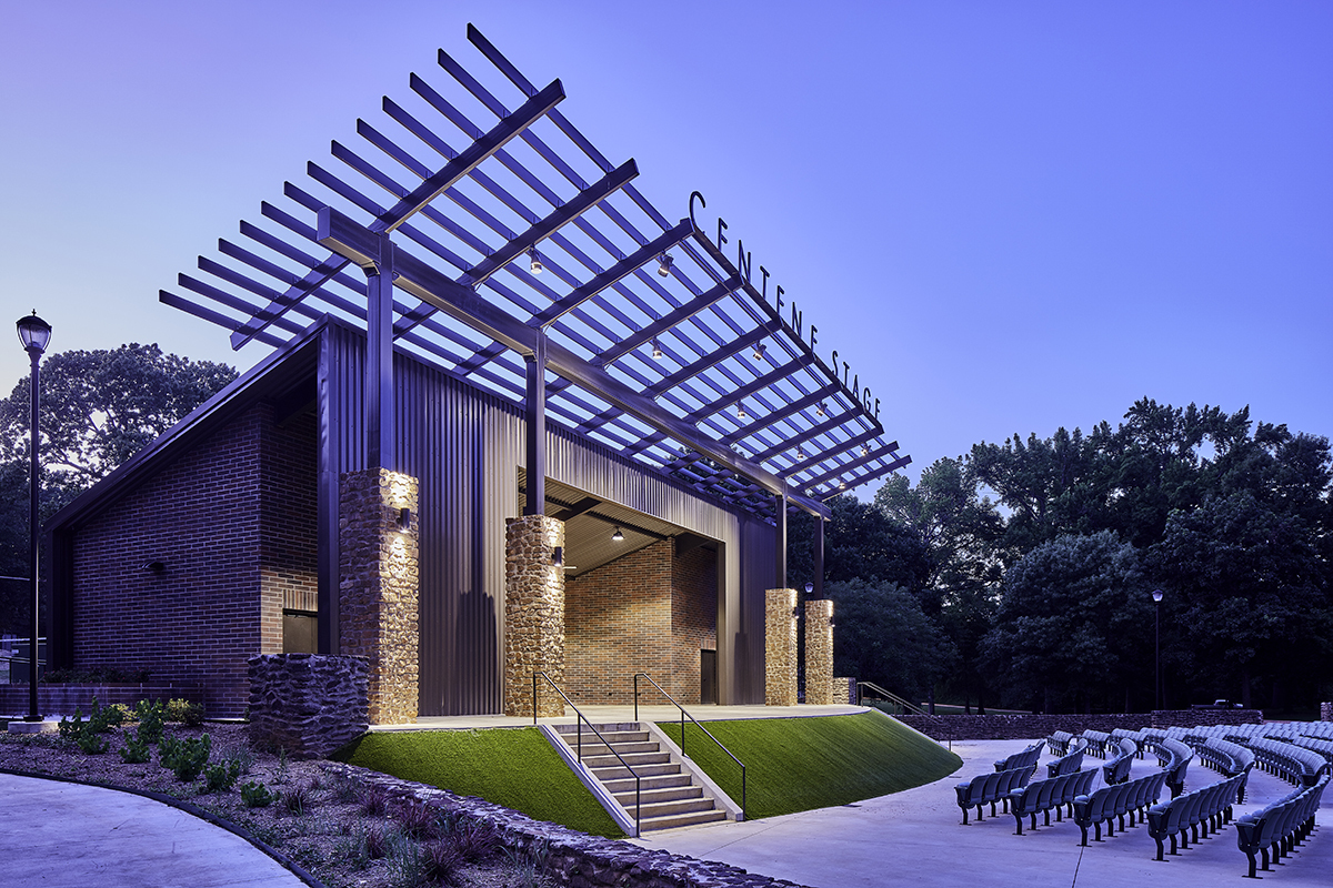 Bergfeld Park Amphitheater project, Tyler, Texas - Metal Architecture