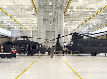 Translucent panels call attention to U.S. Army aviation building ...