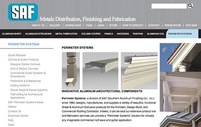 SAF Perimeter Systems Unveils Simplified Website - Metal Architecture