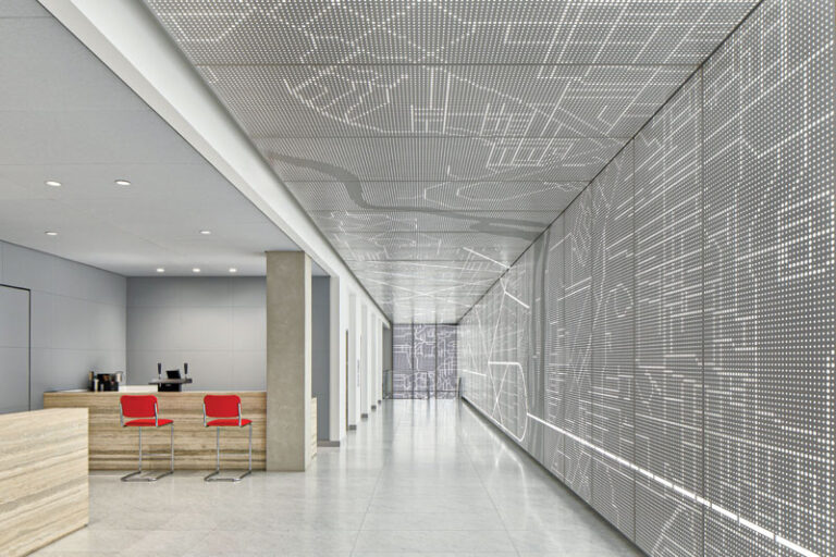 DC Map Lights the Lobby - Metal Architecture