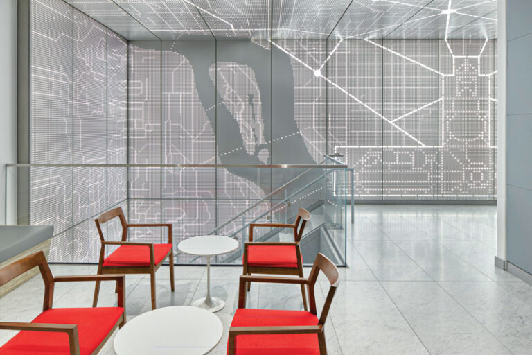 DC Map Lights the Lobby - Metal Architecture